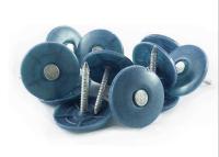 China GB Standard Round Cap Blue 3 Inch Plastic Cap Roofing Nails with 24.5mm Head Diameter and Waterproof Gasket for sale