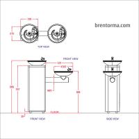 China DF3BC Floor-Mounted Bi-level Stailess Steel Drinking Water Fountain for sale