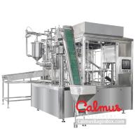 China Liquid Spouted Pouch Filling and Case Packing Complete Line for sale