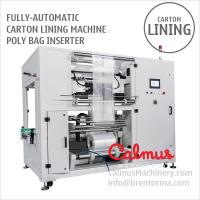 China Fully-automatic Carton Lining Machine Poly Bag Inserter for sale