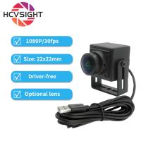 China 2MP 210° Wide-Angle USB Camera with IP68 Waterproof Rating and 20x20mm Metal Housing for Industrial Applications for sale