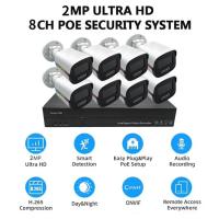China 4CH 8CH 4K 2MP POE NVR CCTV System with Warm Light Full Color Night Vision and AI Detection for sale