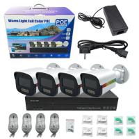 China 4CH 8CH 4K 2MP POE NVR CCTV System with Warm Light Full Color Night Vision and AI Detection for sale