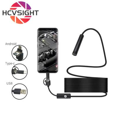 China Micro USB Endoscope Camera 3IN1 Industrial Endoscope With Adjustable LED Light for sale
