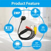China 2MP Mini 15mm AHD Camera 1080P Fisheye 160 Degree Embedded Surveillance for sale