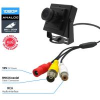 China 1080P Miniature AHD Analog Camera 36x36mm 2.8mm Wide Angle Lens 100 Degree View for sale