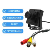China 1080P Miniature AHD Analog Camera 36x36mm 2.8mm Wide Angle Lens 100 Degree View for sale