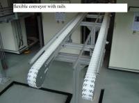 China Aluminium flexible modular conveyor systems width 295mm Plain conveyors for sale