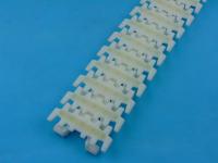 China LF137B Flexible conveyor chains with rubber inserts materials POM white color for sale