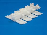 China 103H flat top flexible conveyor chains plain chains white color POM for moduline for sale
