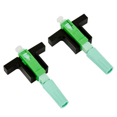 China Aircraft Nut Type SC Fiber Optic Connector Quick Assembly for sale