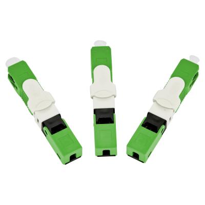 China SC APC Fiber Optical Fast Connector With Embedded for sale