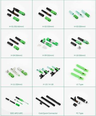 China SC APC Fiber Optic Fast Connector Assembly With Embedded for sale