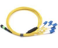 China MPO LC Male OM3 Fan Out MPO LC 8 Cores 10 Meters Duplex for sale