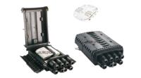 China FTTH Fiber Optic Drop Cable 96 Core Fiber Optic Splice Black Closure Joint Box  PP+GF for sale