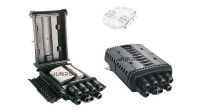China FTTH Fiber Optic Drop Cable 96 Core Fiber Optic Splice Black Closure Joint Box  PP+GF for sale