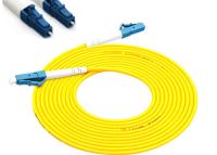 China 3M Single Mode Fiber Patch Cables LC To LC 3mm Simplex In Yellow Color for sale