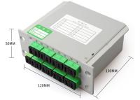 China SC APC PLC Fiber Optic Splitter, 1x16 cassette optical fiber splitter for sale