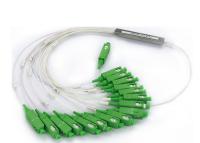 China 1x16 Mini Steel Tube plc splitter, fiber optic cable splitter G652D, 1M for sale