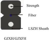 China PE Sheath FTTH Fiber Optic Drop Cable With FRP GJYXFH for sale