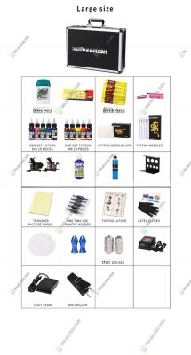 China Big and Small Size Tattoo Box Rotary Tattoo Machines Gun Kits for Body Art Microblading for sale