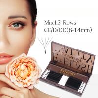 China Makeup Eyelashes 8-14mm Mixed Rapid Volume Lash Extensions Cc/D/Dd Curl 0.10 3D 5D Yy Automatic Blooming Flower Lashes Individual Lashes for sale