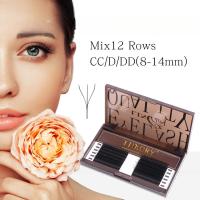 China Makeup Eyelashes 8-14mm Mixed Rapid Volume Lash Extensions Cc/D/Dd Curl 0.10 3D 5D Yy Automatic Blooming Flower Lashes Individual Lashes for sale