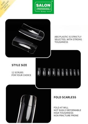 China Wholesale Private Label Artificial Fingernails Nail Tips Extension Half Cut French Clear False Nails for sale