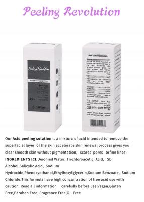 China Private Label Exfoliating Solution Skin Peeling Serum 25% Solution for Radiant Results for sale