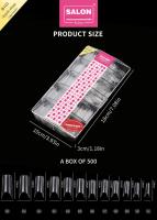 China Nail Salon Home DIY Full Cover False Nails B101 Straight Clear Matte with Custom Logo for sale