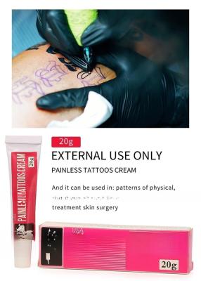 China Blank Tube White Tube 20gram Painless Tattoo Numbing Cream Before Tattoo Eyebrow Lip Tattoo Private Label Semi-Permanent Makeup for sale
