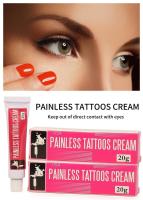 China Blank Tube White Tube 20gram Painless Tattoo Numbing Cream Before Tattoo Eyebrow Lip Tattoo Private Label Semi-Permanent Makeup for sale