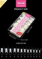 China Wholesale Nail Decoration False Fingernails Seamless Detachable French Long Square False Nail Tips Extension for sale