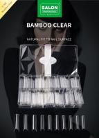 China Professional Salon Nails Seamless Square Straight Clear Color Half Cover Press on Nail Tips for sale