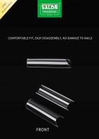 China Professional Salon Nails Seamless Square Straight Clear Color Half Cover Press on Nail Tips for sale