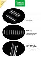 China Full Cover False Nail Tips Set with Box Transparent Stiletto & Square Acrylic Nails for DIY Nail Salon for sale