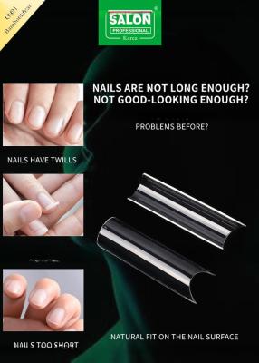 China Wholesale OEM 10 Sizes False Nails Supplies Clear Colors Square French Style Full Cover Press on Nails for sale
