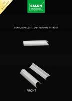 China Custom Wholesale Price Straight Square Nail Tips No C Curve Flattened Half Cover False Nails French ABS Nail Art Tips for sale