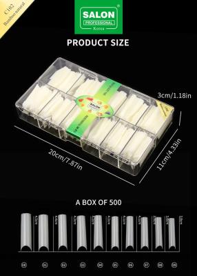 China Wholesale High-Quality Half Cover No C Curve Bamboo Natural Color Square False Nails with Custom Logo for sale