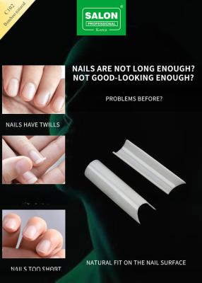 China Custom Natural False Nails Extensions Square Full Covered Ultra-Thin No Trace Salon False Nail Tips for sale
