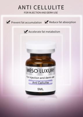 China Private Label 5ml Natural Organic Plant Mesotherapy Serum Anti Cellulite Body Slimming Injection Serum for sale