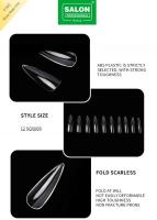 China Stiletto Nail Tips Set Natural Color Full Cover Fake Nails Acrylic Artificial Fingernails for Nail Extensions for sale