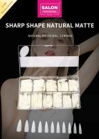 China Long Stiletto Nail Tips Full Cover Fake Nail Tips with Box Natural Matte False Nails for Nail Salons and DIY for sale