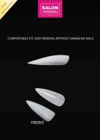 China Long Stiletto Nail Tips Full Cover Fake Nail Tips with Box Natural Matte False Nails for Nail Salons and DIY for sale
