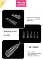 China Soft Gel Tips Stiletto Full Cover False Nails Sharp Shape Clear Matte Artificial Nails for Nail Art Design for sale