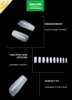 China Private Label Soft Gel Acrylic Milk Color Square Nail Tips French Full Cover Finger Nails for sale