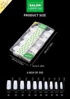 China Private Label Soft Gel Acrylic Milk Color Square Nail Tips French Full Cover Finger Nails for sale