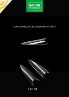 China 500PCS Sharp Shaped False Nail Tips Half Cover Clear Soft Gel Acrylic Nails for Nail Extension for sale