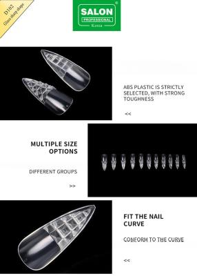 China 500PCS Artificial Nails Coffin False Nail Tips Thin Seamless Sharp Shape Fake Nails for DIY Nail Art for sale