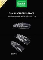 China 500PCS Ladder Shape Nail Tips Set Embossed Glass False Nails with Storage Box Acrylic Nail Art Kit for Salon for sale